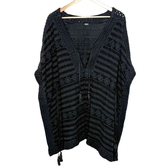 Sea Gypsies | Swim | Sea Gypsies Swimsuit Cover Up Inembroidered Black ...